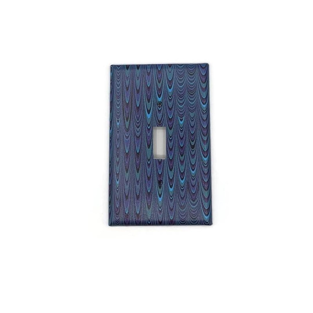 Double Light Switch Cover Wall Decor Switchplate Switch Plate in Blue ...