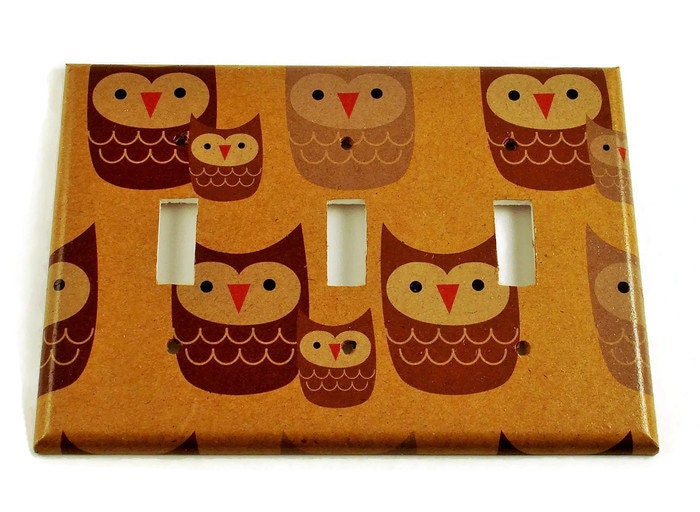 Kids Room Switch Plate in Sweet Owls 125T - Etsy