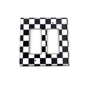 Black and White Checkered Switch Plate Light Switch Cover (123) - Etsy