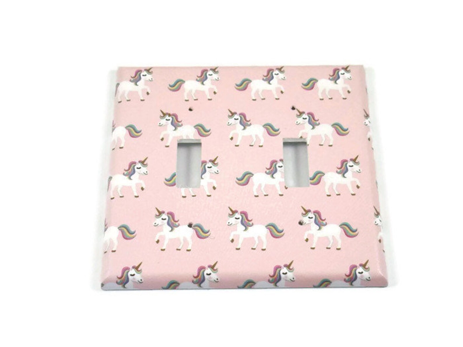 Pale Pink Double Switch Plate in Unicorn 158D - Etsy