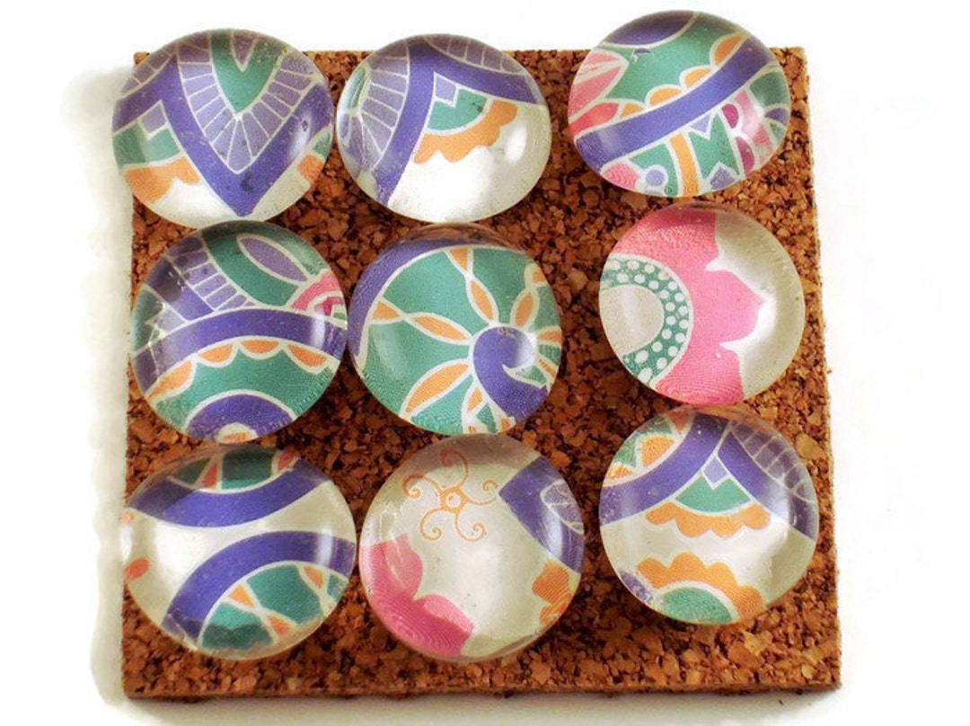 Decorative Glass Push Pins Thumb Tacks Cork Board Pins in Mai Tai ...
