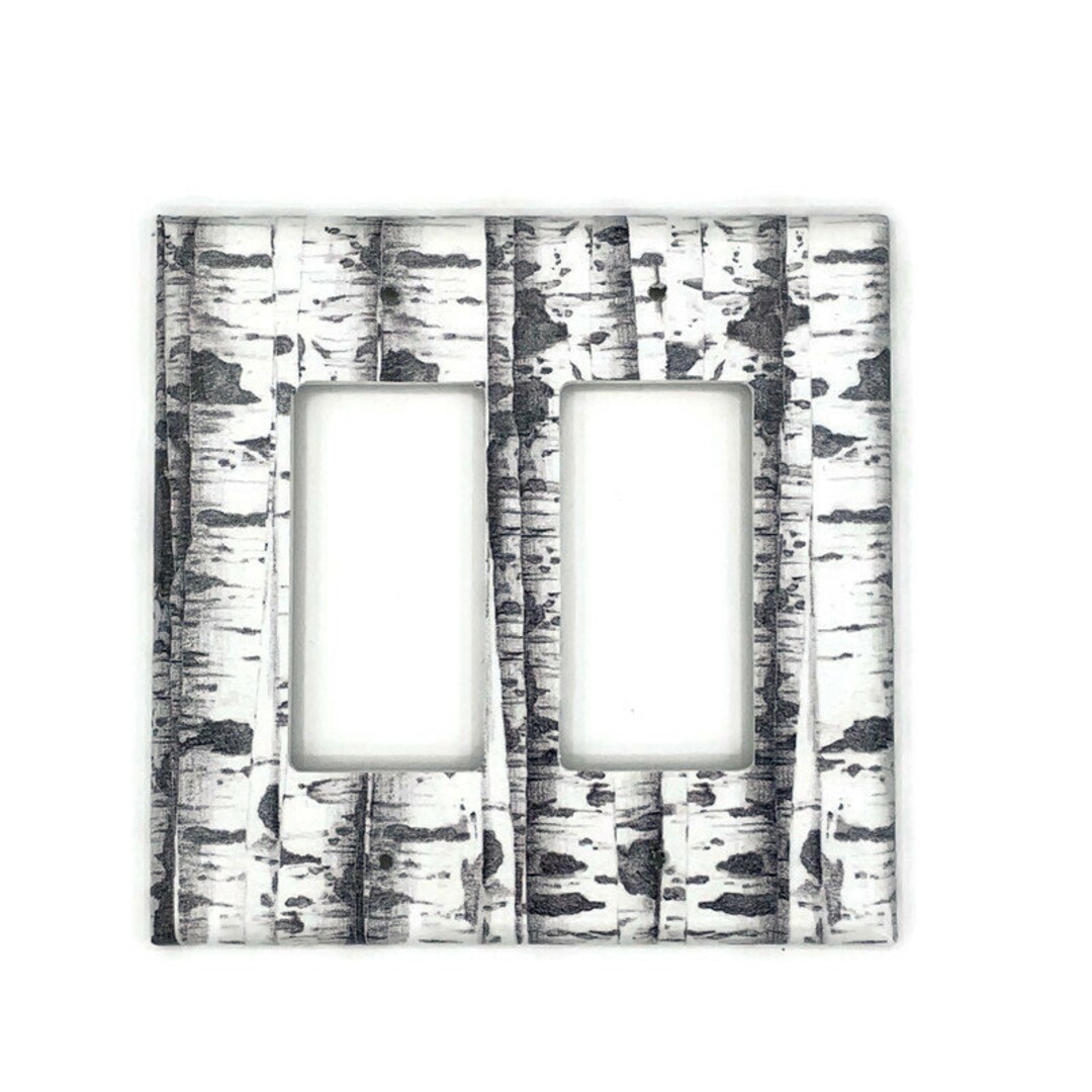Double Rocker Switch plate Wall Décor Light Switch Plate in Birch 217DR ...