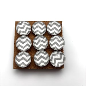 Gray and White Chevron Push Pins (P119) - Etsy