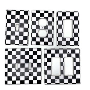 Black and White Checkered Switch Plate Light Switch Cover (123) - Etsy