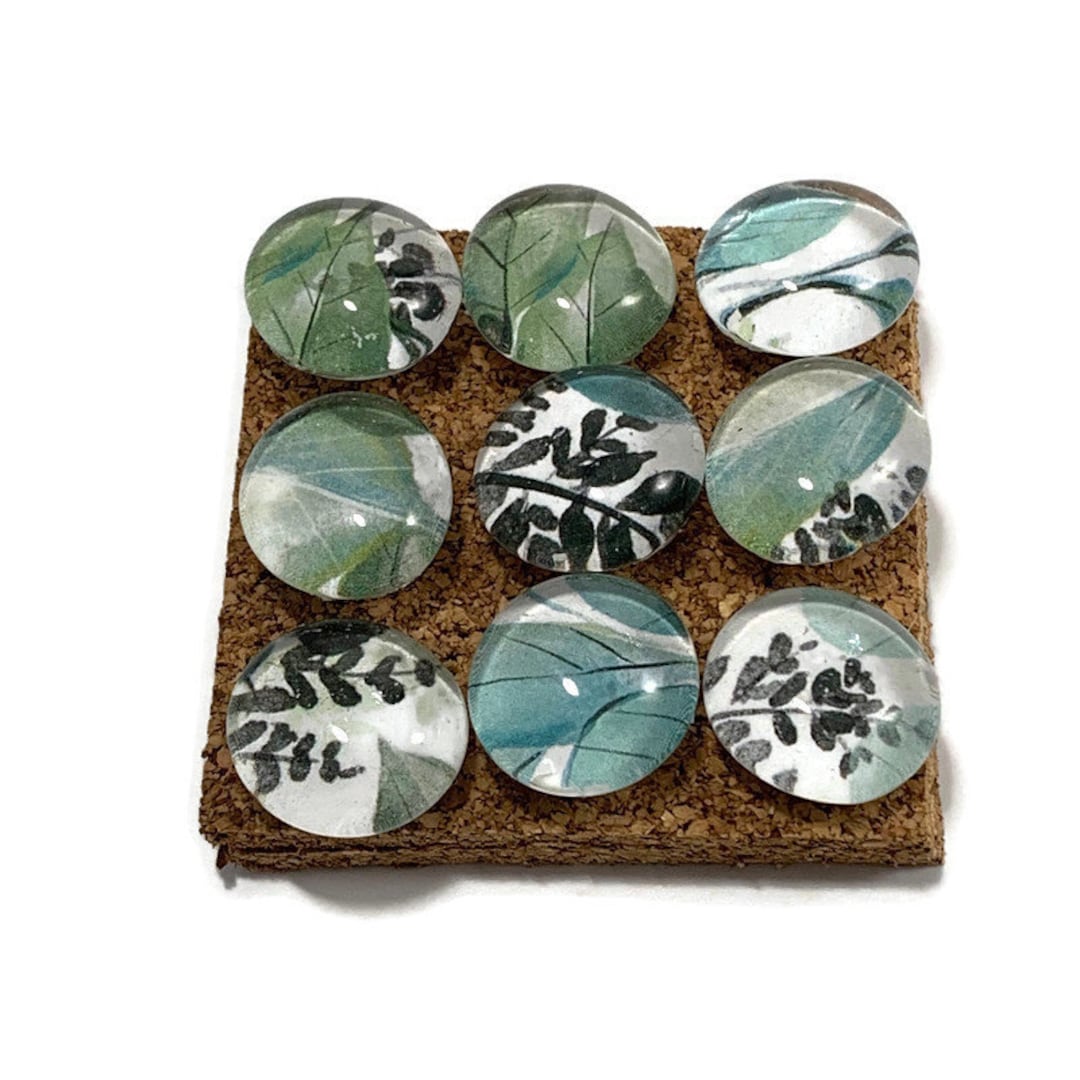 Decorative Glass Push Pins Thumb Tacks Cork Board Pins in Eucalyptus ...