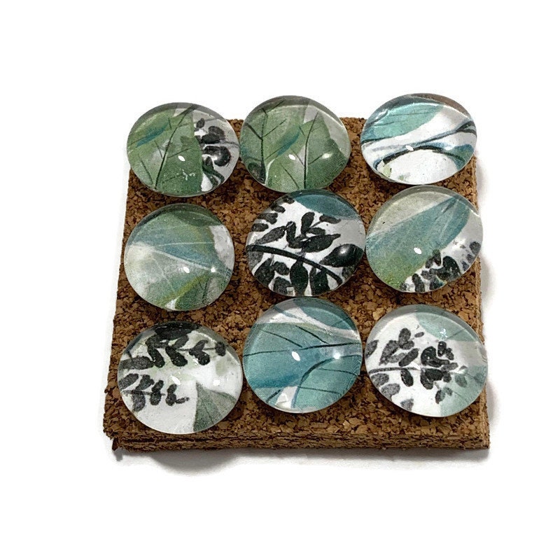 Decorative Glass Push Pins Thumb Tacks Cork Board Pins in Eucalyptus ...