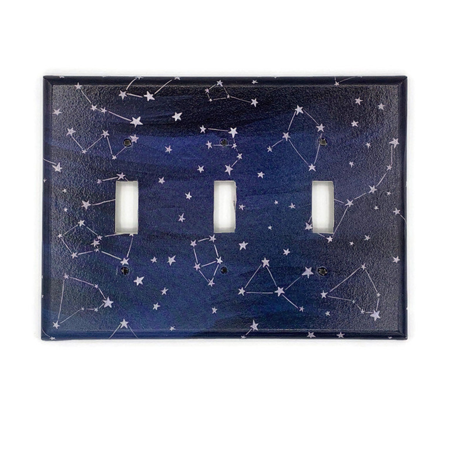 Triple Light Switch Cover Wall Decor Switchplate in Galaxy - Etsy