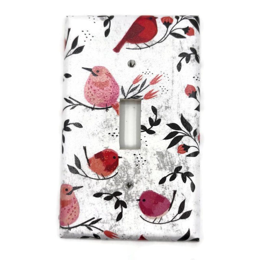 Single Switch Plate in Red Birds - Standard (115S Std) - Etsy