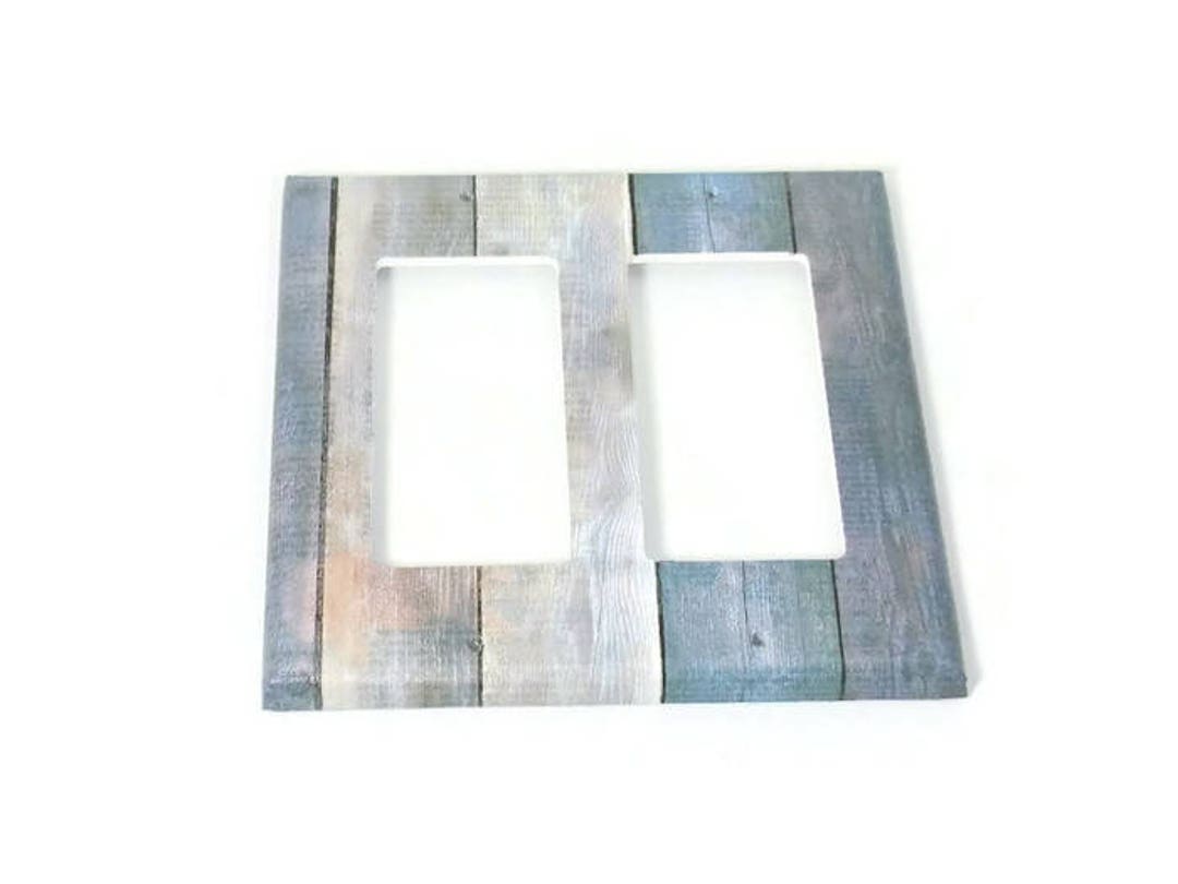 Double Rocker Switchplate Light Switch Cover Switch Plate in Blue ...