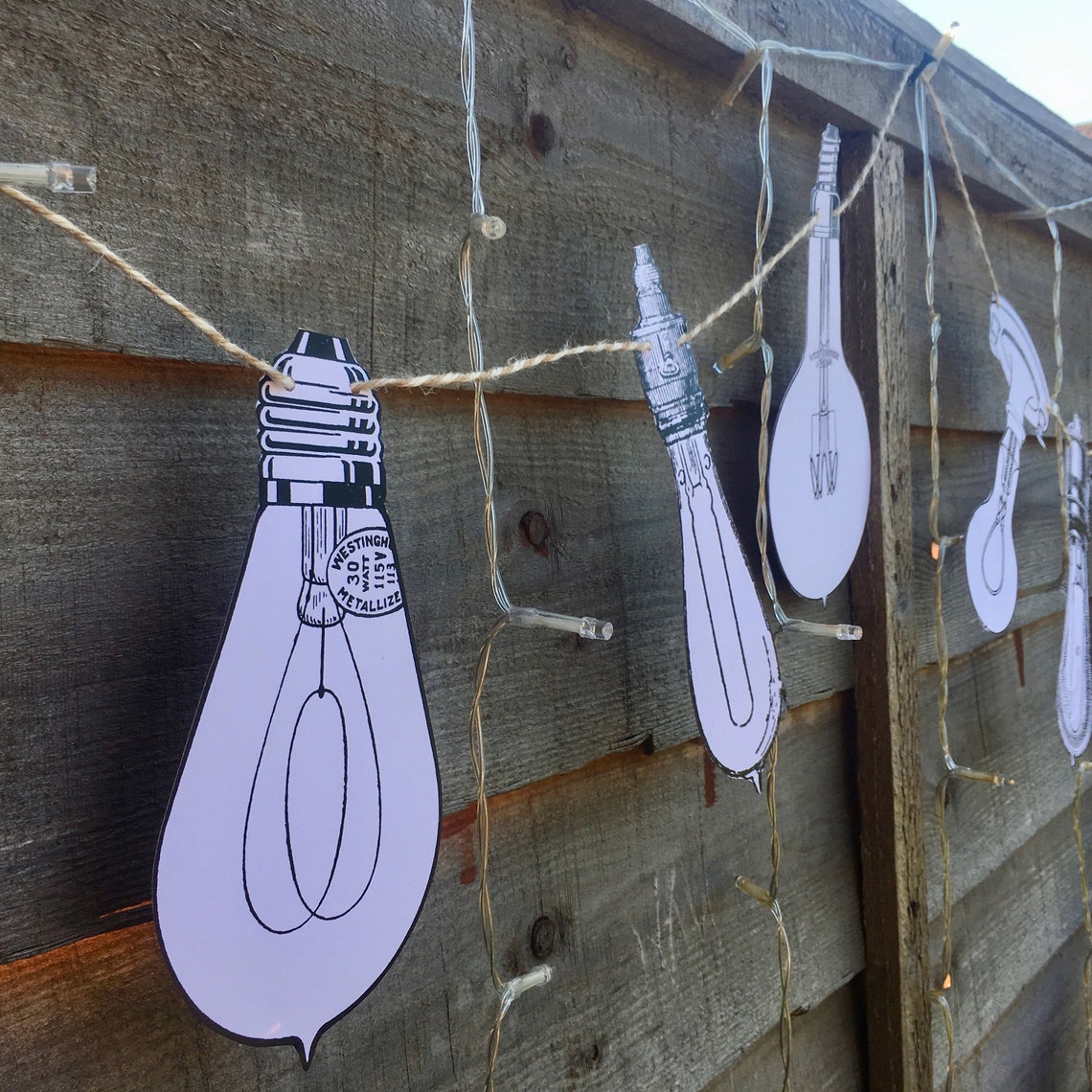 A Bright Idea - Paper String Light Garland - Etsy