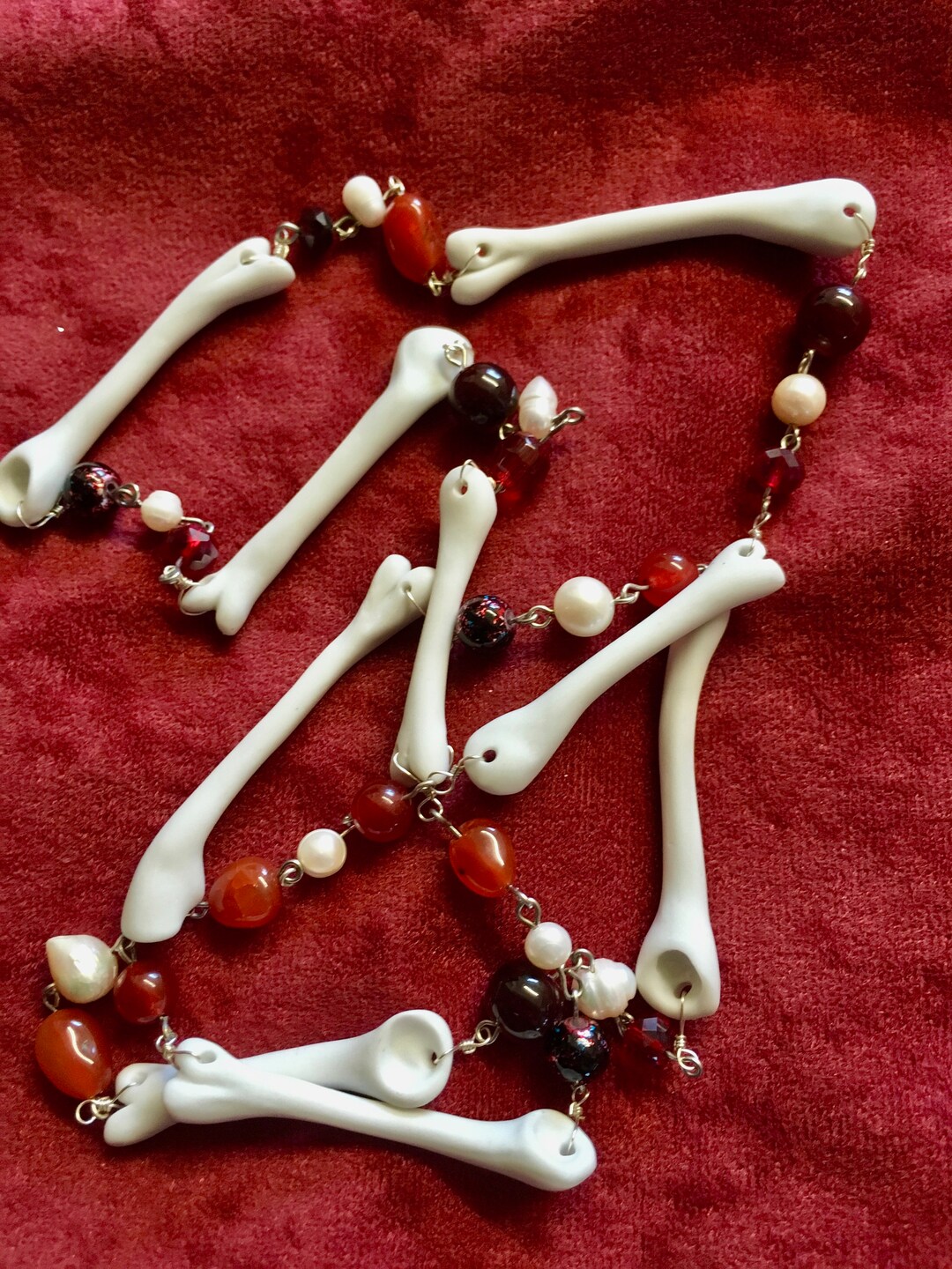Woodland Fruits Porcelain Bone Rosary - Etsy