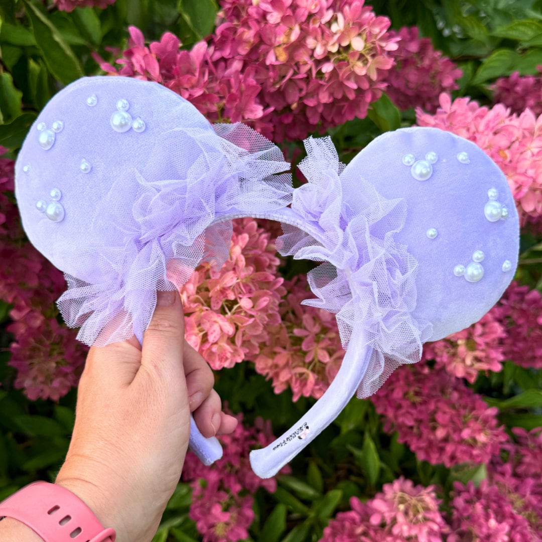 Lavender Pixie Pearl, Disney Mickey Mouse Inspired Ears, Mouse Ears for ...