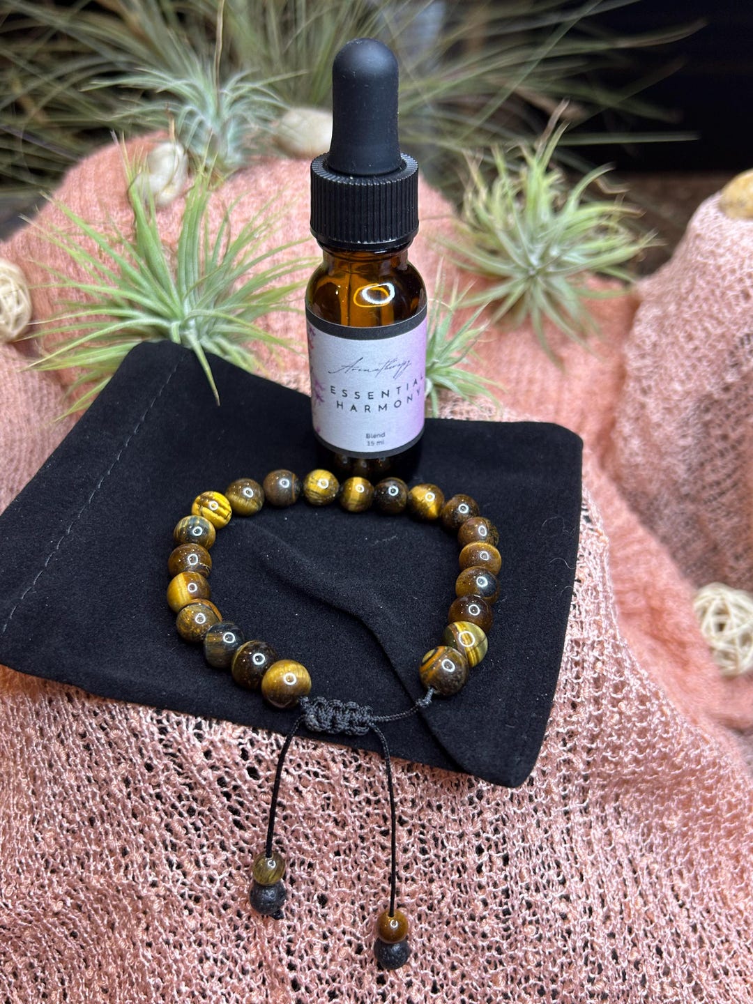 Tiger Eye Diffuser Bracelet With Custom Essential Oil Blend ...