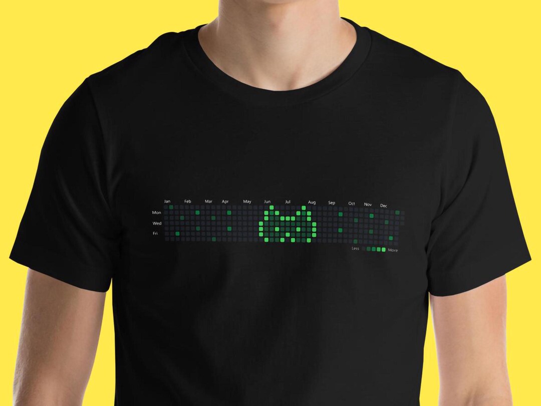 Github Cat | Cat T-shirt Design Using the Github Contribution Graph is ...