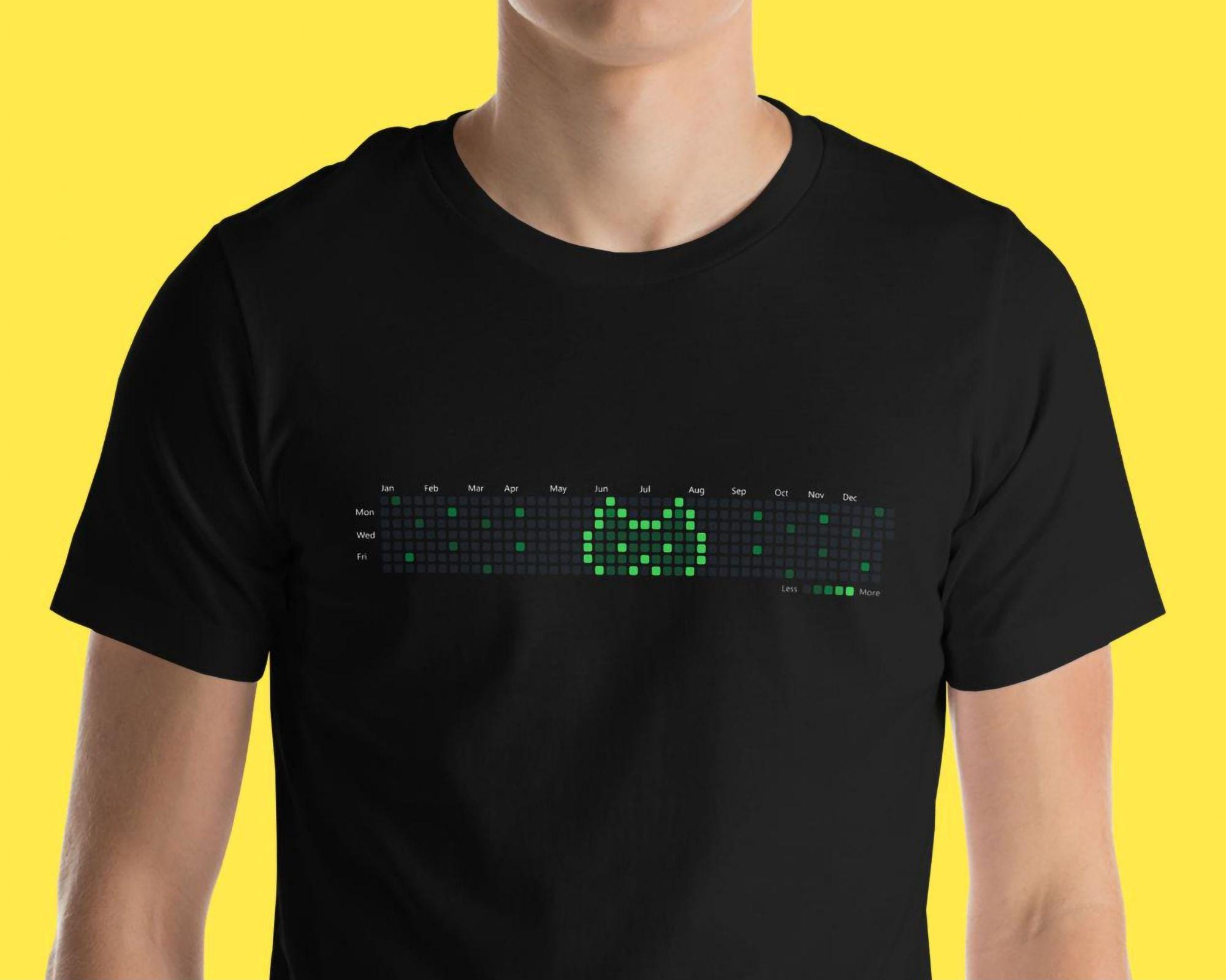 Github Cat | Cat T-shirt Design Using the Github Contribution Graph is ...