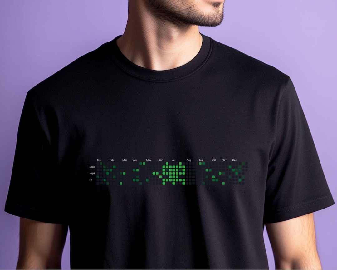Github Octocat | Github Contribution Graph T-shirt Design, Perfect Gift ...