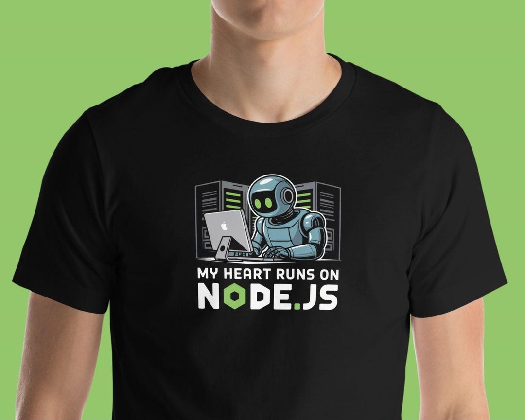 Node.js T-shirt | Funny Javascript Coder Tee, Tech Geek Gift - Etsy