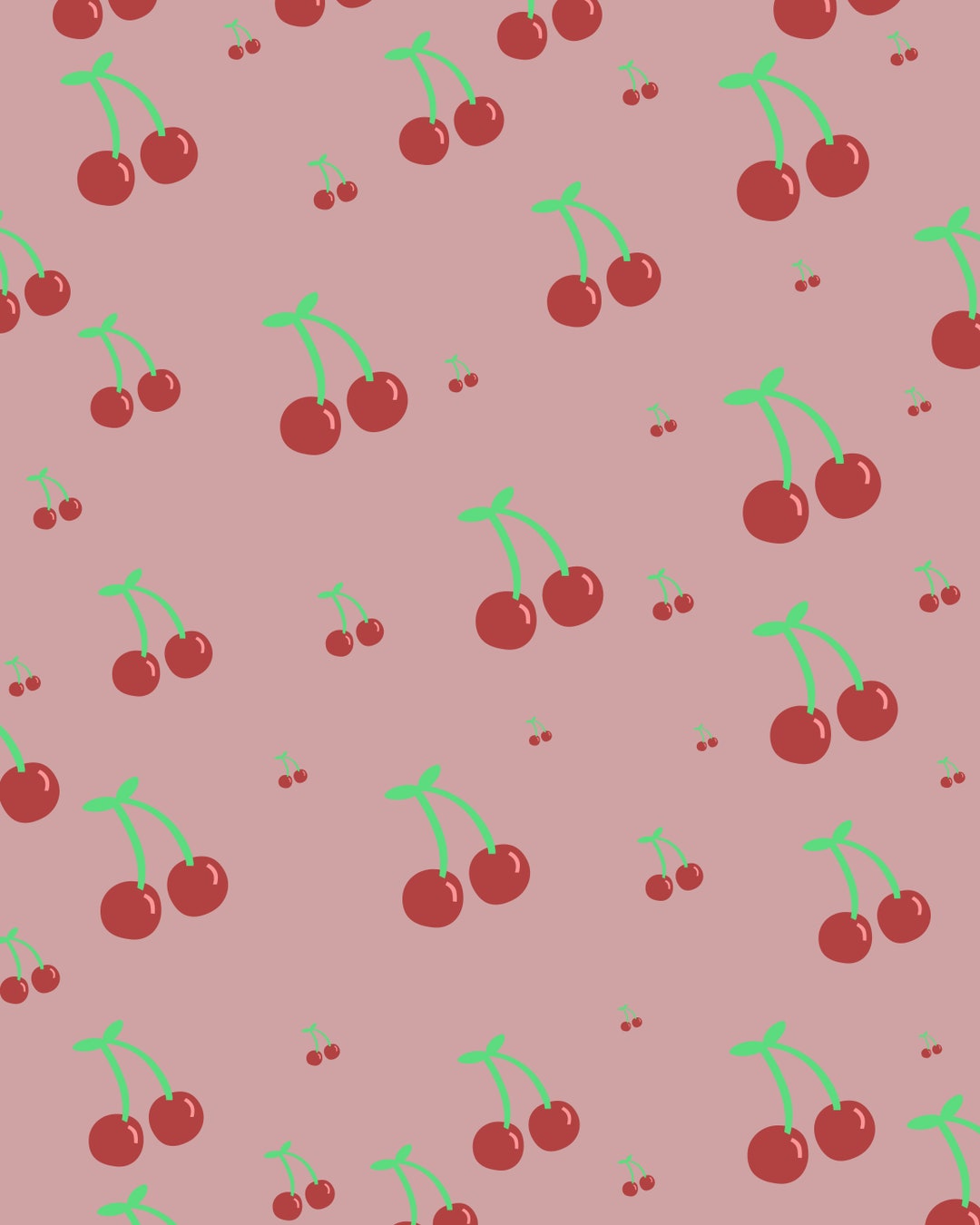 Cherry Print Minimalistic Printable Art - Etsy