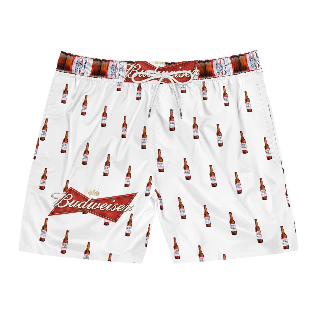 Fun Budweiser Swim Shorts for Summer Fun, Beach Wear, Pool Party Gear ...