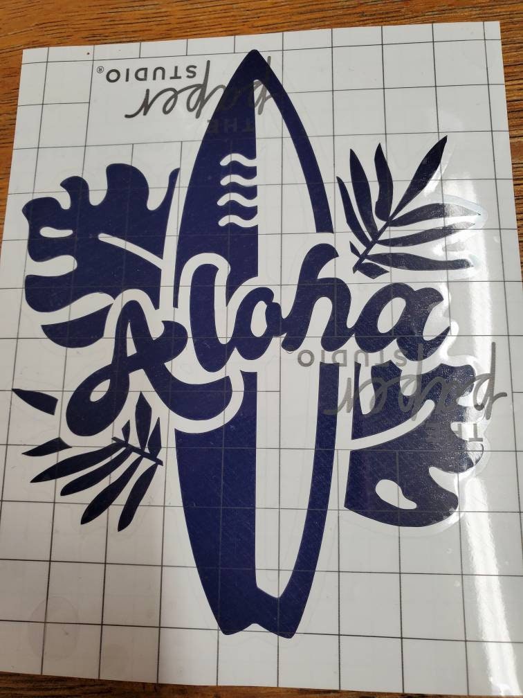 Aloha Surfboard Vinyl Decal 6x5 - Etsy