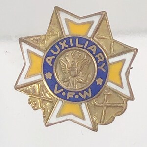 Vintage Auxiliary VFW Gold Tone Pin - Etsy
