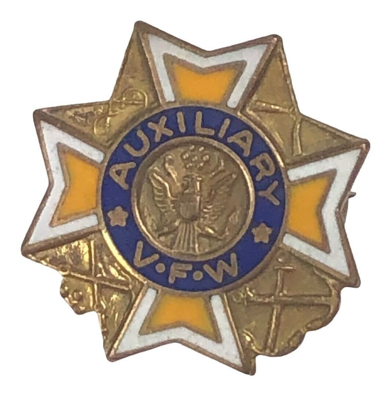 Vintage Auxiliary VFW Gold Tone Pin - Etsy