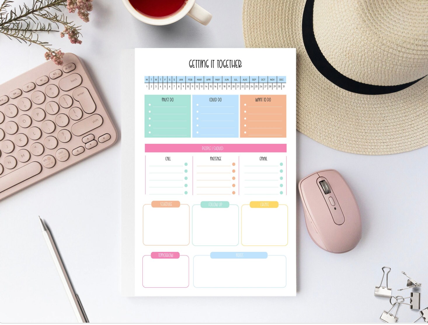 Editable Brain Dump Template Bundle | Printable to Do List | ADHD Daily ...