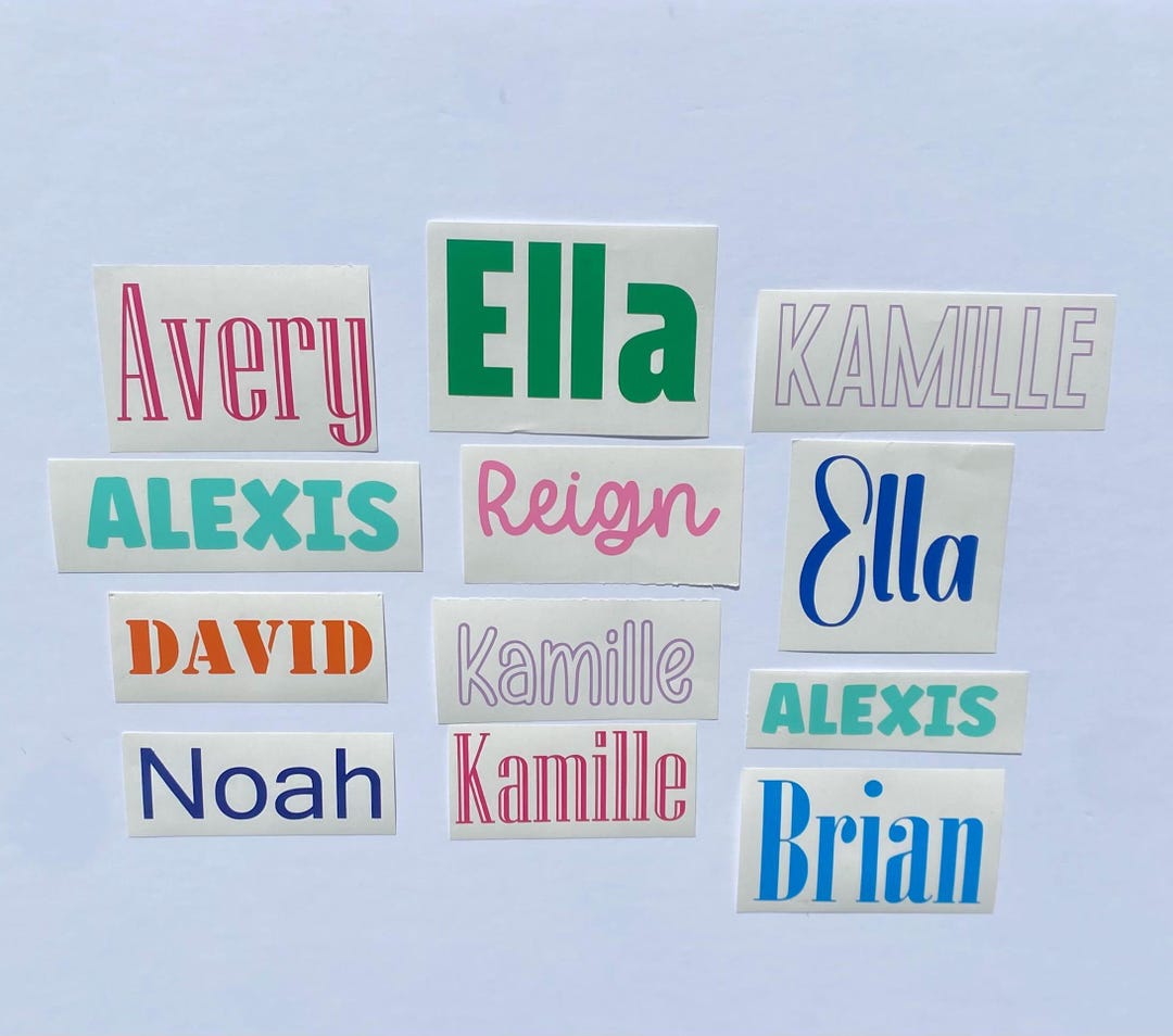 Personalized Name Vinyl Decals 2-pack: Waterproof Stickers for Kids - Etsy