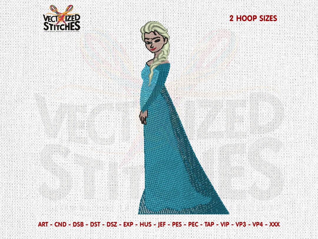 Beautiful Princes Elsa Embroidery Design Frozen Elsa Embroidery File ...