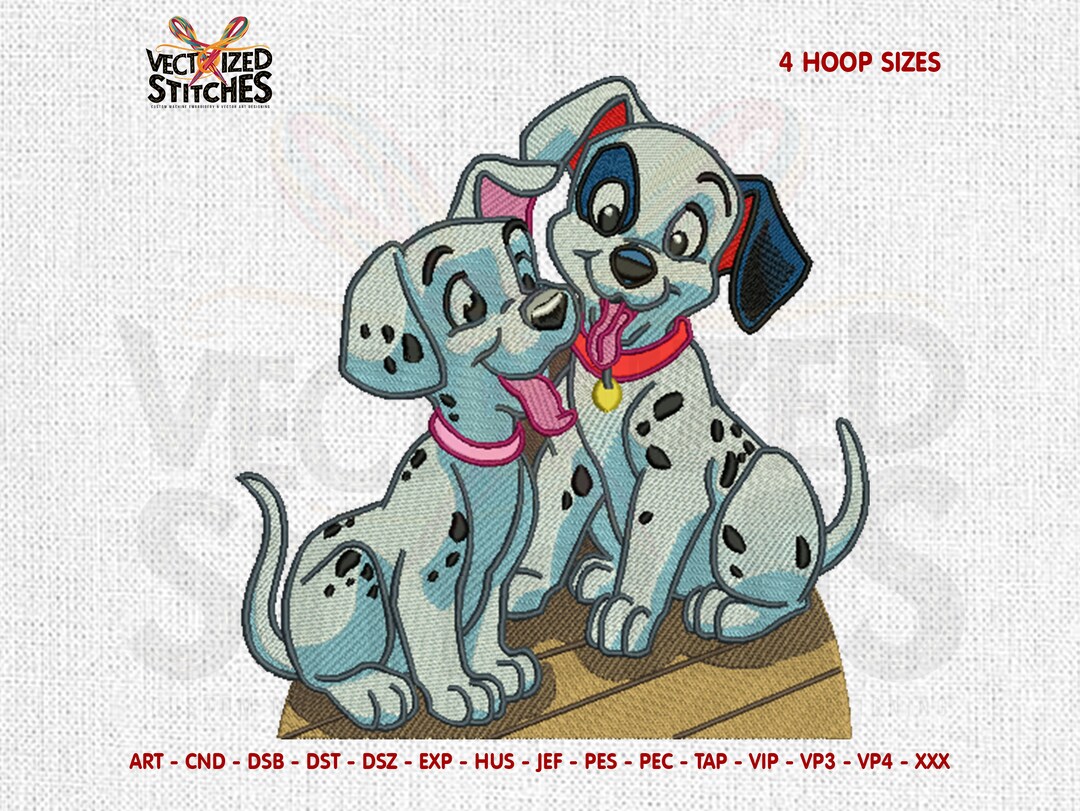 Happy Dalmatians Embroidery Design, 4 Hoop Sizes, Dalmatians Machine ...