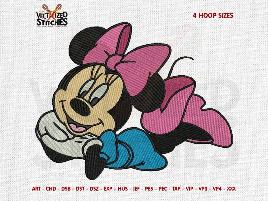 Beautiful Minnie Mouse Machine Embroidery Design Minnie Mouse ...
