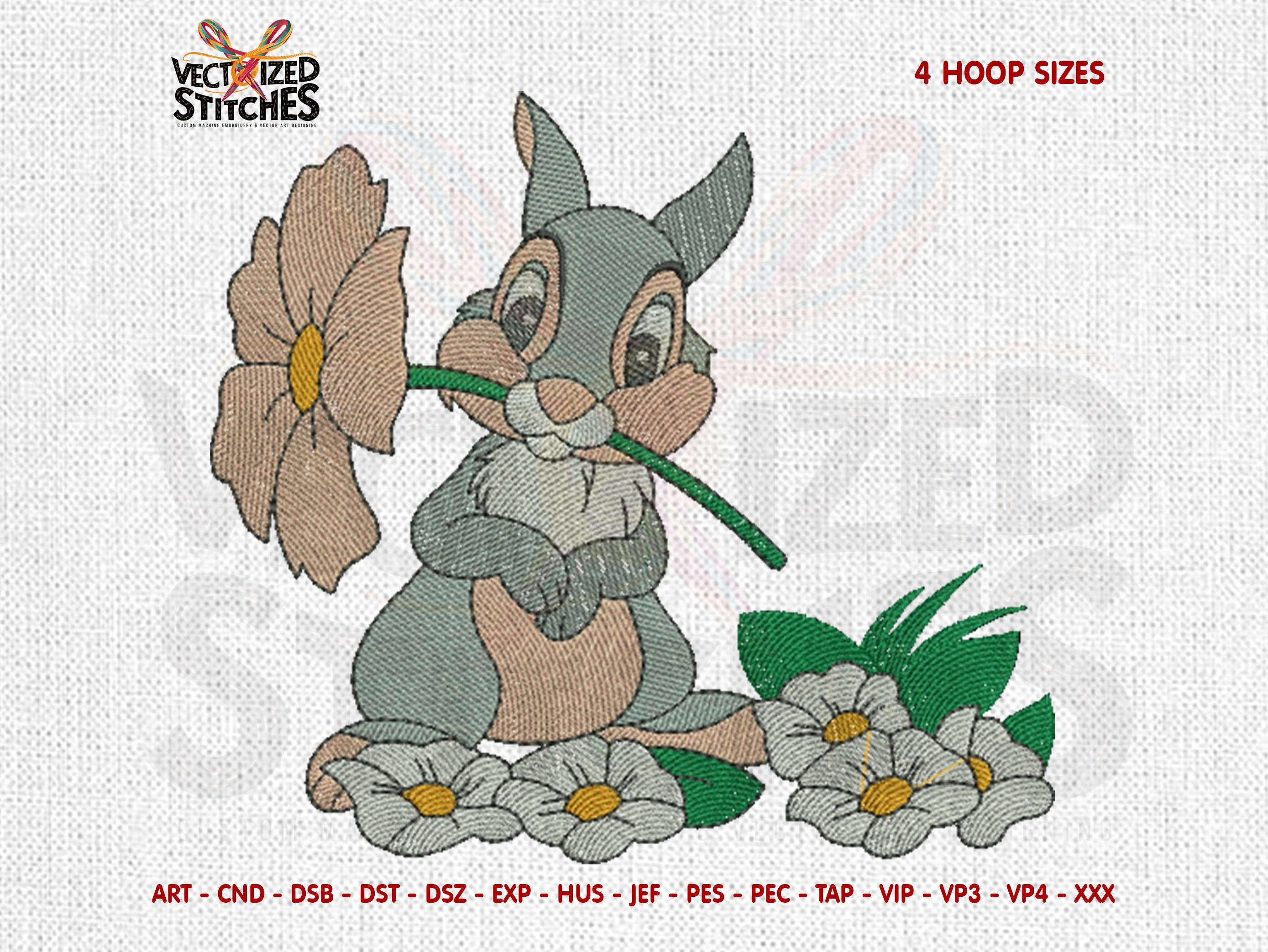 Bambi Thumper Embroidery Design Bambi Thumper Digitizing Rabbit EMB ...
