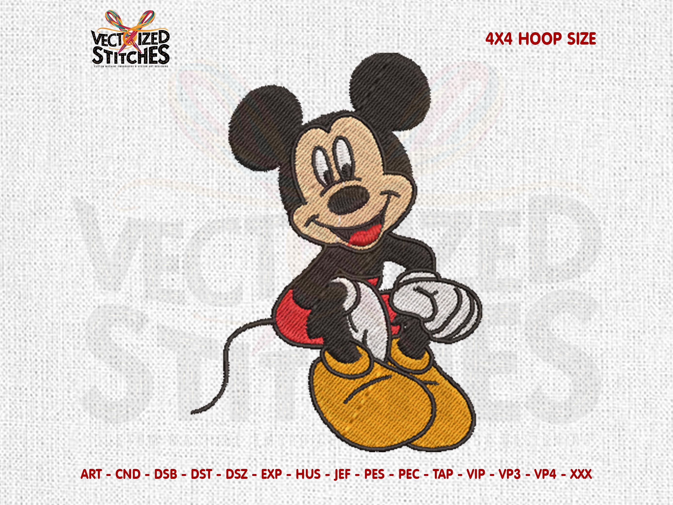 Mickey Mouse Embroidery Design Machine Embroidery Design Digitized ...