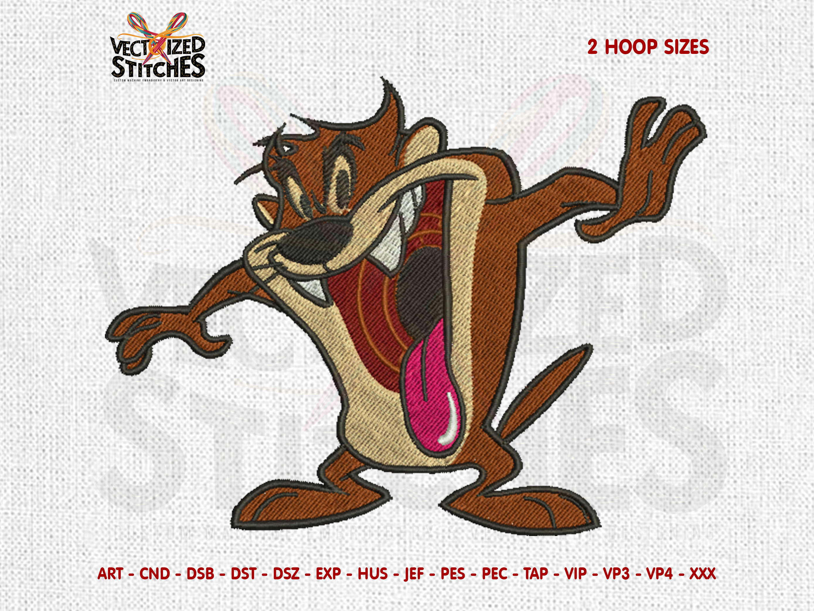 Angry Tasmanian Devil Embroidery Design Angry Tazz Embroidery Tazz ...