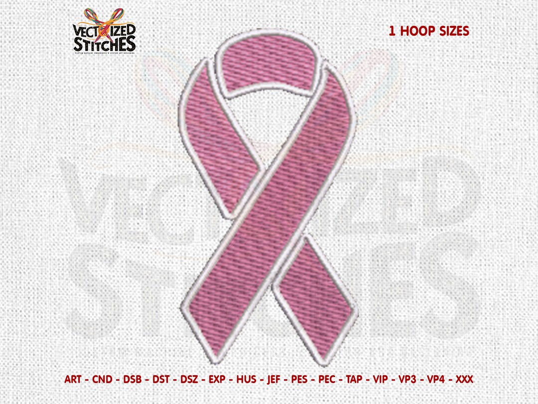 Breast Cancer Awareness Ribbon Embroidery Designs October Cancer ...