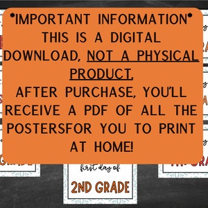 Digital First and Last Day of School Posters | Homeschool Posters | 1st ...