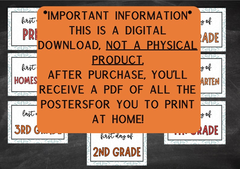 Digital First and Last Day of School Posters | Homeschool Posters | 1st ...