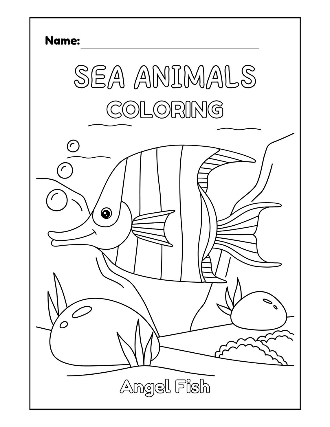Printable Coloring Pages, Preschool Coloring, Sea Creatures, 20 Pages ...