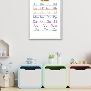 Alphabet Poster Printable Alphabet Poster Educational Wall Art ...