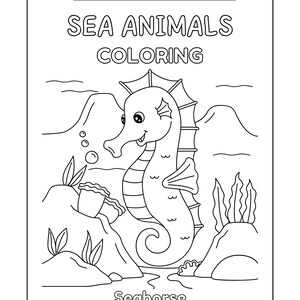 Printable Coloring Pages, Preschool Coloring, Sea Creatures, 20+ Pages ...