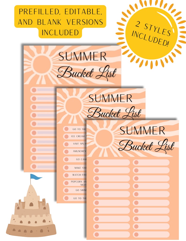 Printable Summer Bucket List for Kids and Families - Fun Activities ...