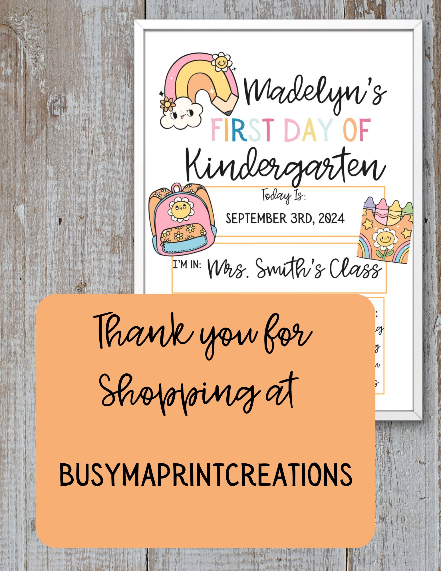 First Day of School Poster Editable First Day of School Back to School ...
