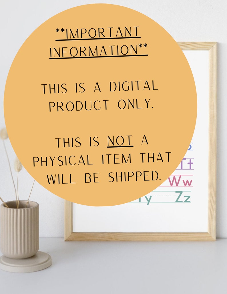 Alphabet Poster Printable Alphabet Poster Educational Wall Art ...