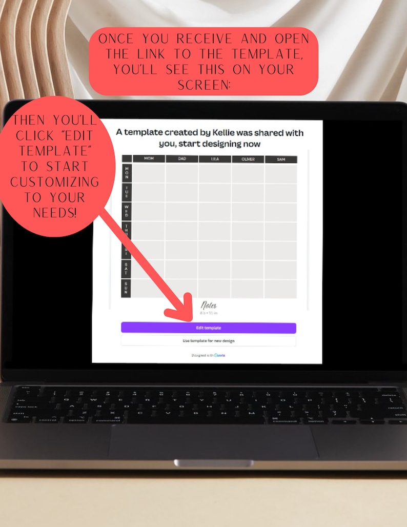 Editable Family Weekly Planner Customizable Digital Template Organize ...