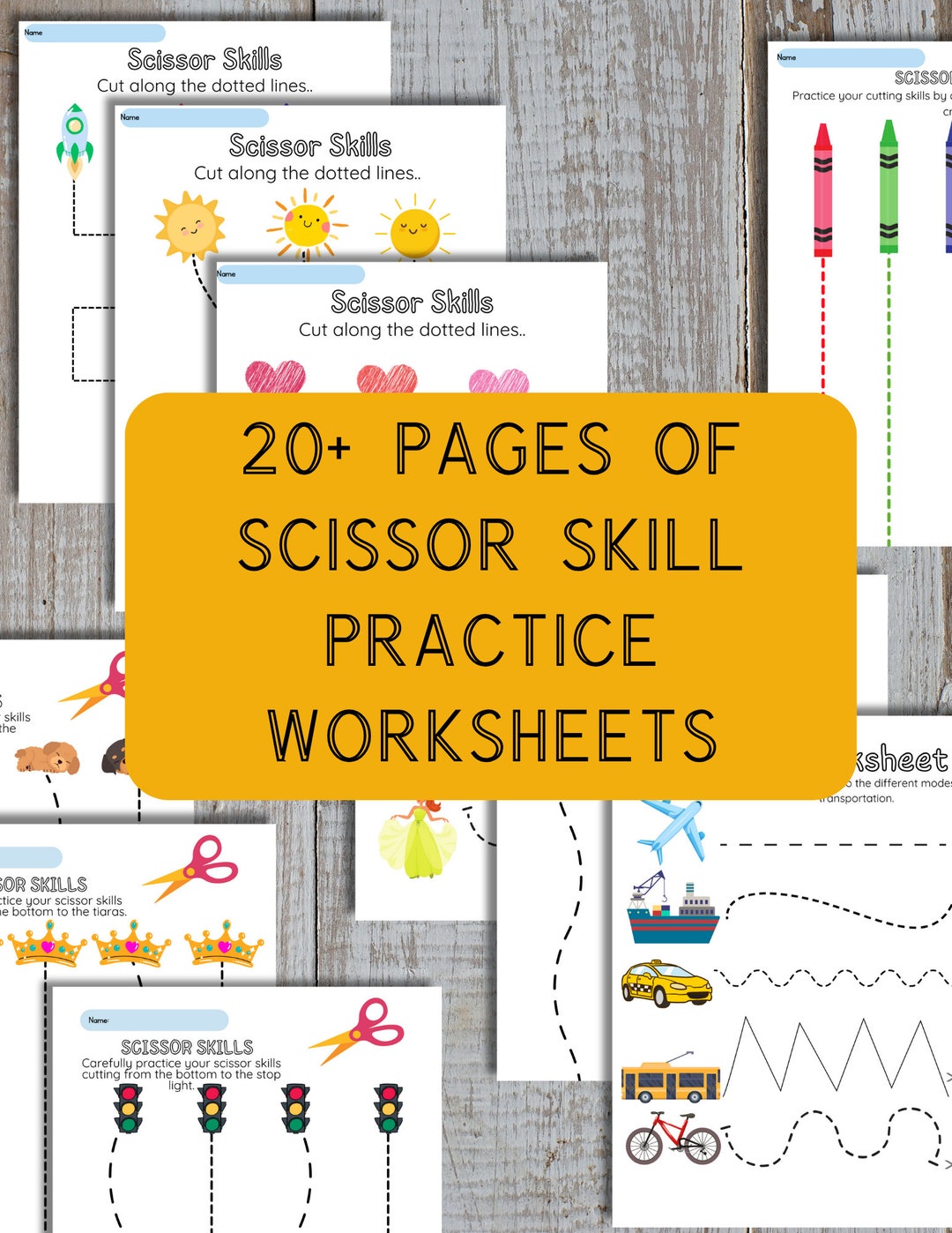 Scissor Skills Cutting Practice Preschool Worksheets Preschool ...