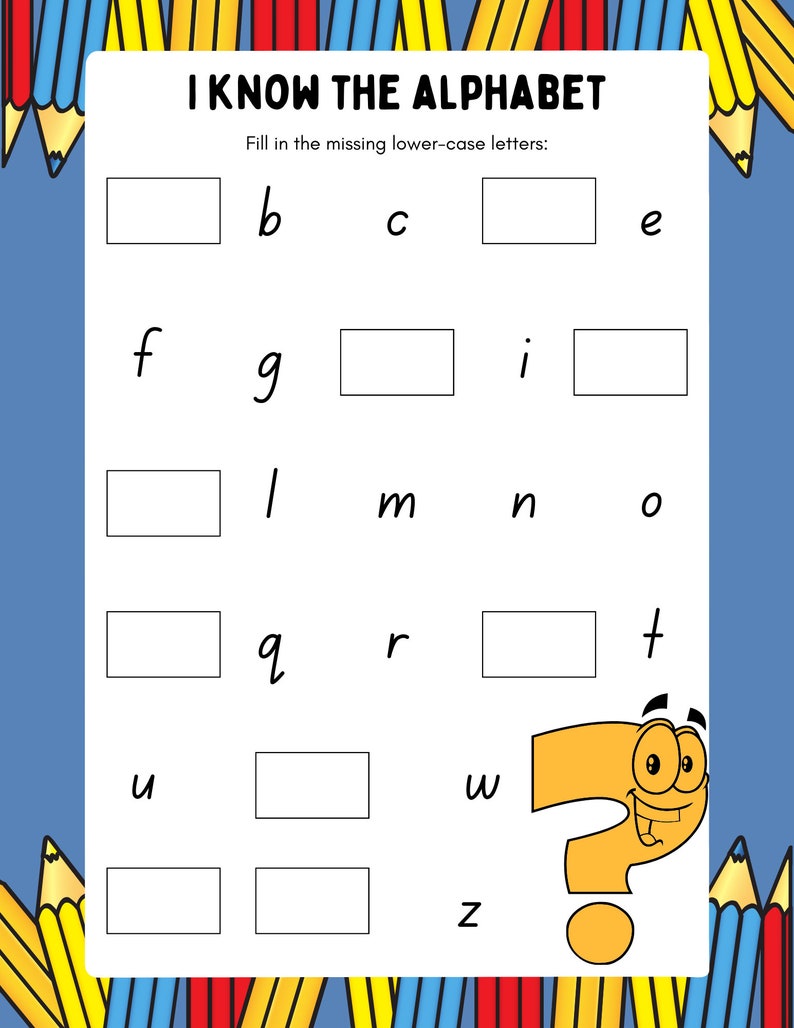 Printable School Readiness Activities Letter Recognition Practice Pre-k ...