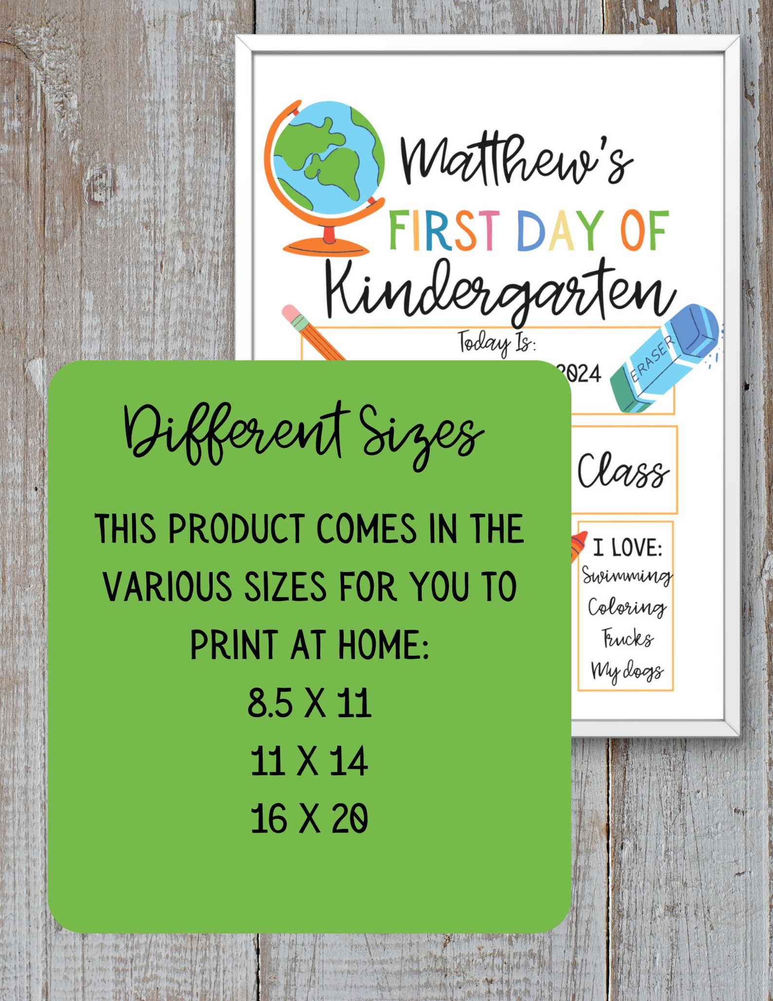 First Day of School Poster Editable First Day of School Back to School ...