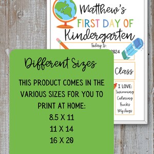 First Day of School Poster Editable First Day of School Back to School ...