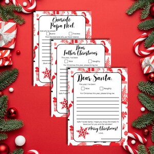 Printable Letter to Santa Kids Christmas Wish List Letter to Father of ...