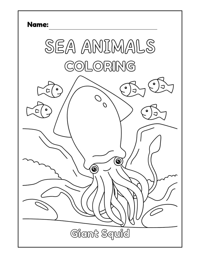 Printable Coloring Pages, Preschool Coloring, Sea Creatures, 20+ Pages ...
